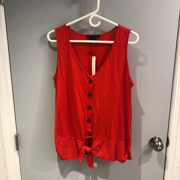 Sanctuary | Tops | Sanctuary Sleeveless Button Tiefront Top | Poshmark